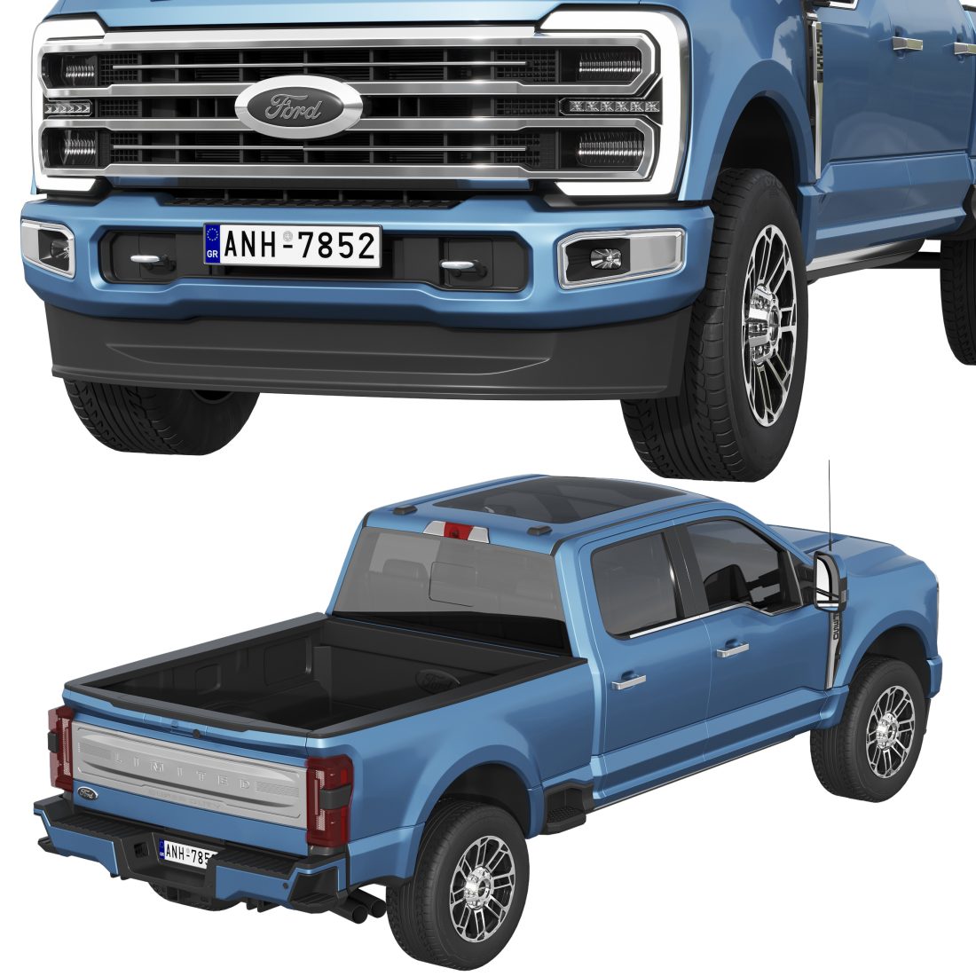 Ford F-350 Super Duty Limited Edition 2024 - 3D Model for Corona