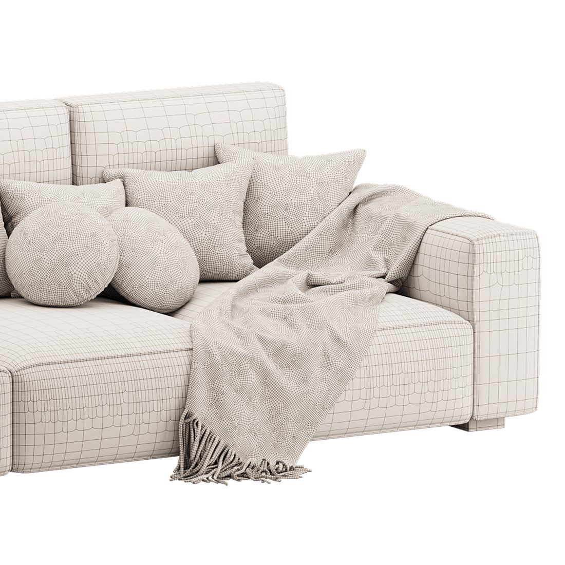Beige Standard Sofa 3D Model for Corona | CGMood