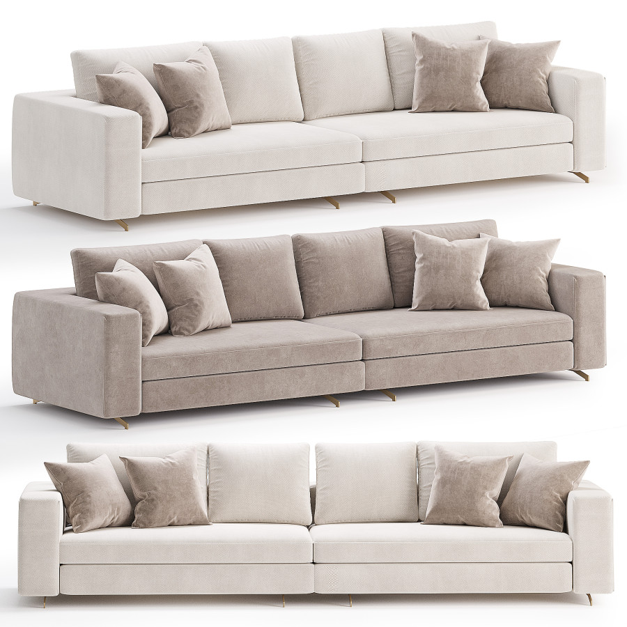 Davis Twin Sofa - 3D Model for Corona