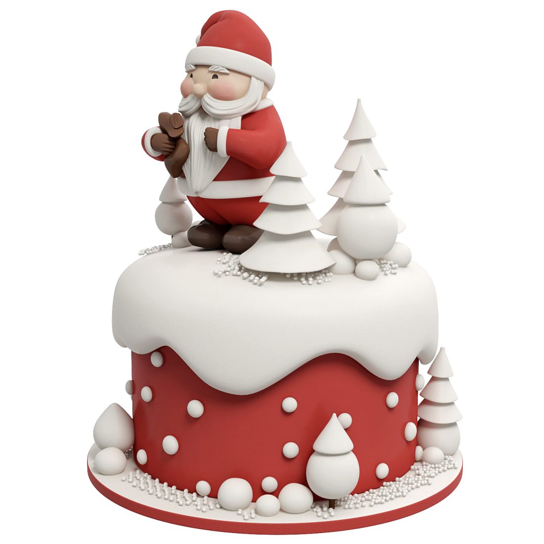 New Years Cake - 3D Model for VRay, Corona