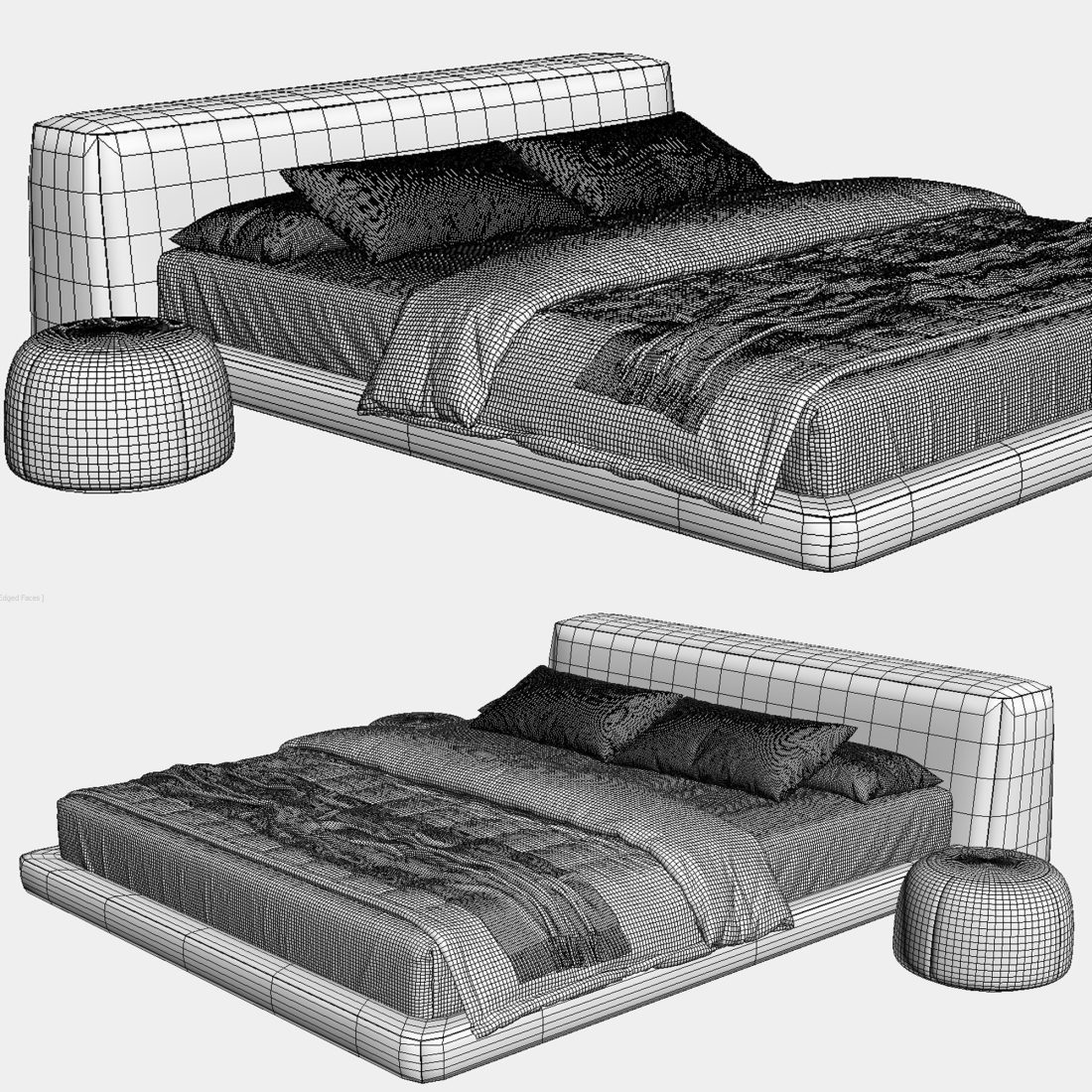 Siena Fly Bed 3D Model for VRay, Corona | CGMood