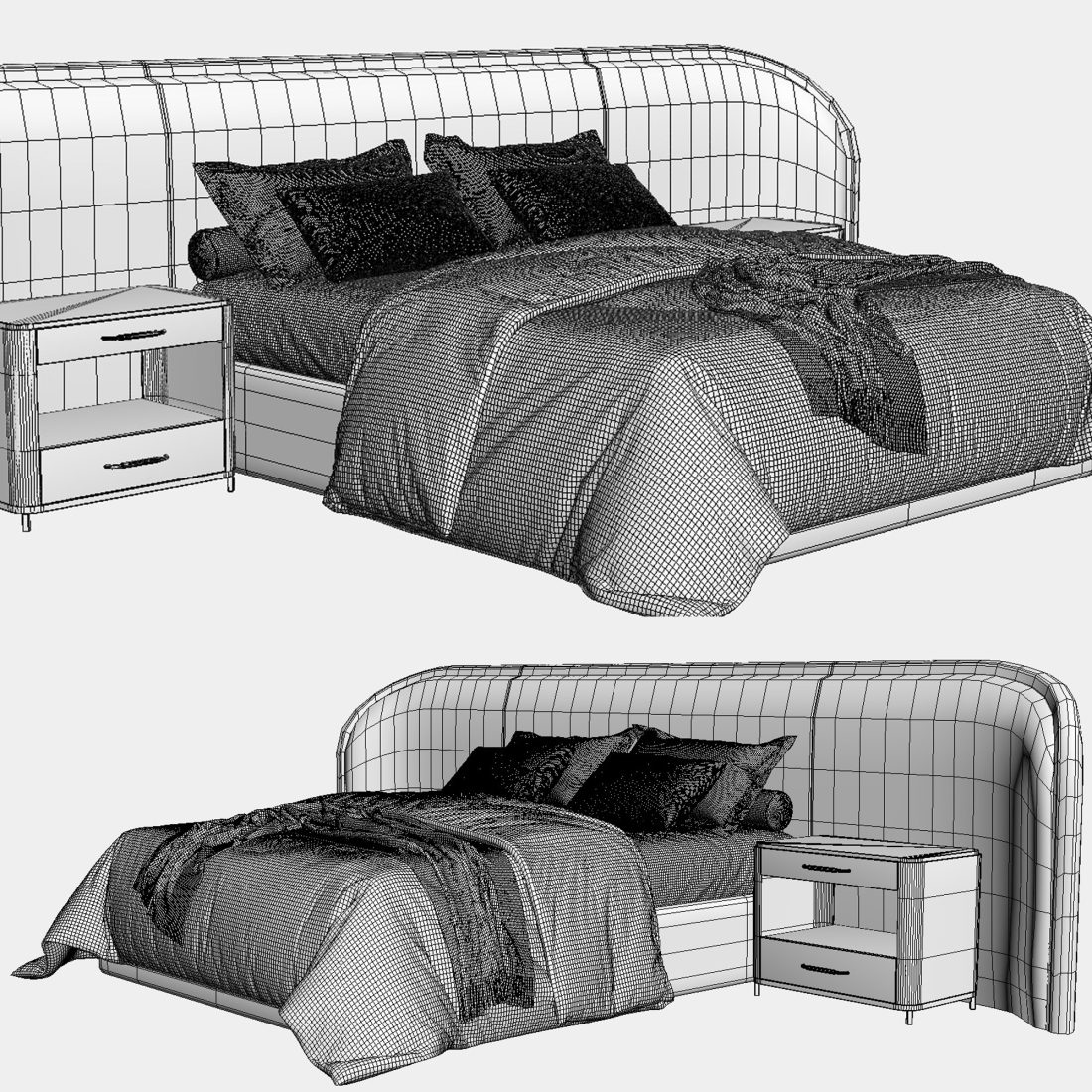 Ferrol Bed 3D Model for VRay, Corona | CGMood