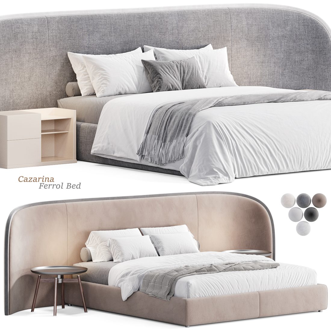 Cazarina Ferrol Bed 3D Model for Corona | CGMood