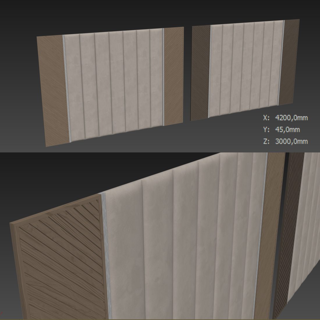 Decorative V10 Wall Panels 3D Model for VRay | CGMood