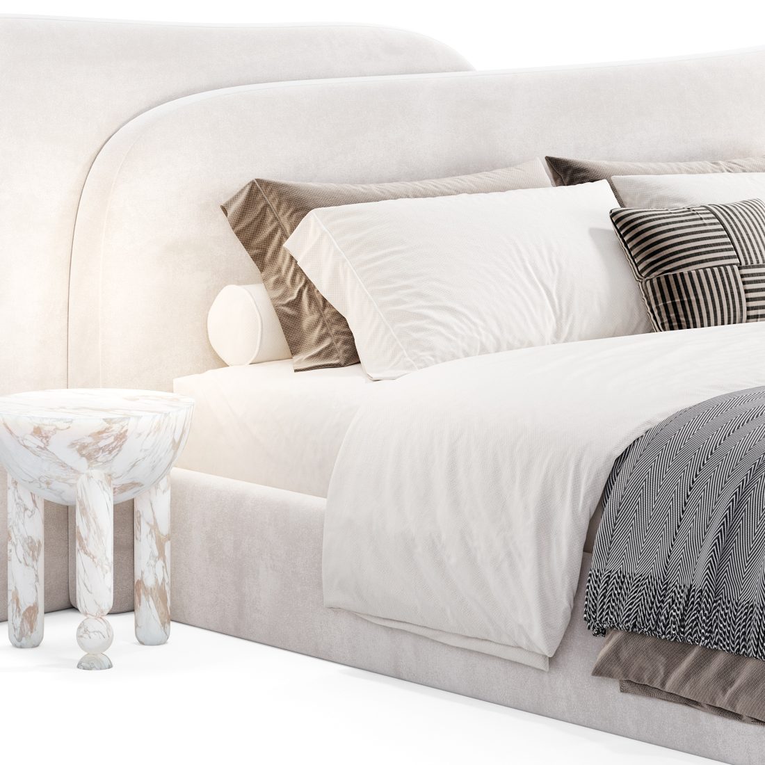 Gaspra Modern Bed 3D Model for Corona | CGMood