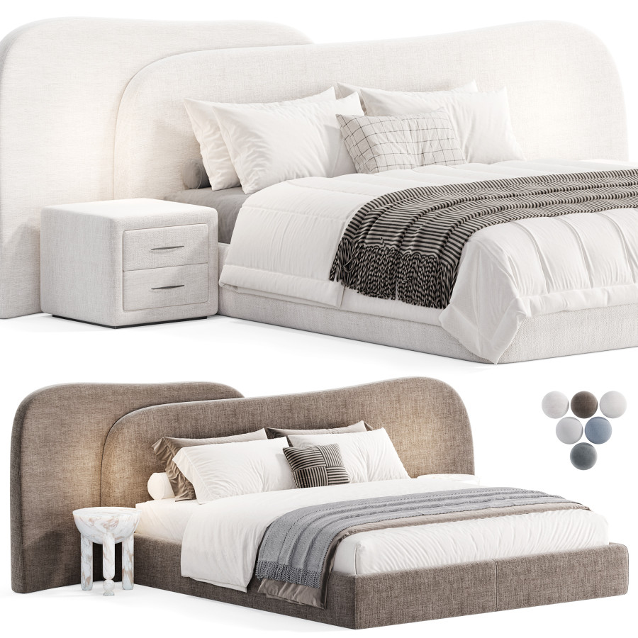 Gaspra Modern Bed 3D Model for Corona | CGMood