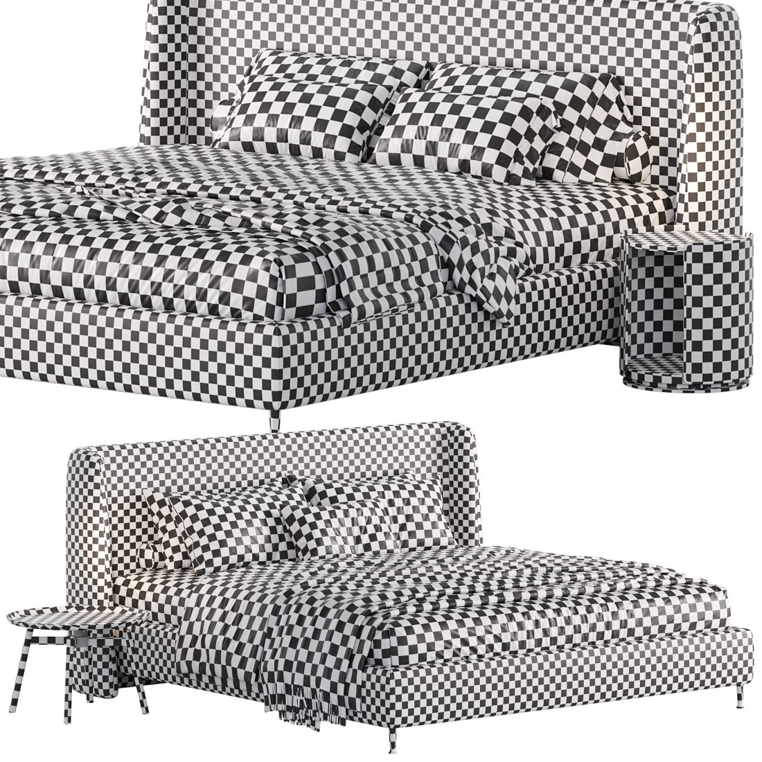 Wings Alessandro Corina Bed - 3D Model for Corona