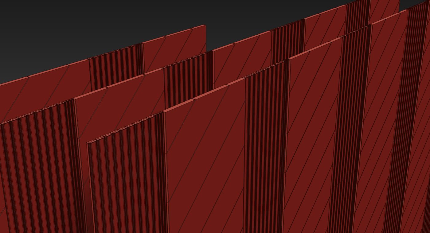 Decorative V11 Wall Panels - 3D Model for VRay