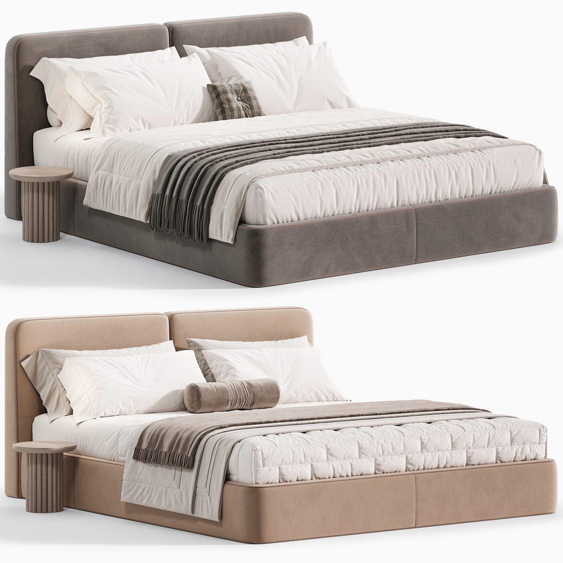Imole Bed By One Home - 3D Model for Corona