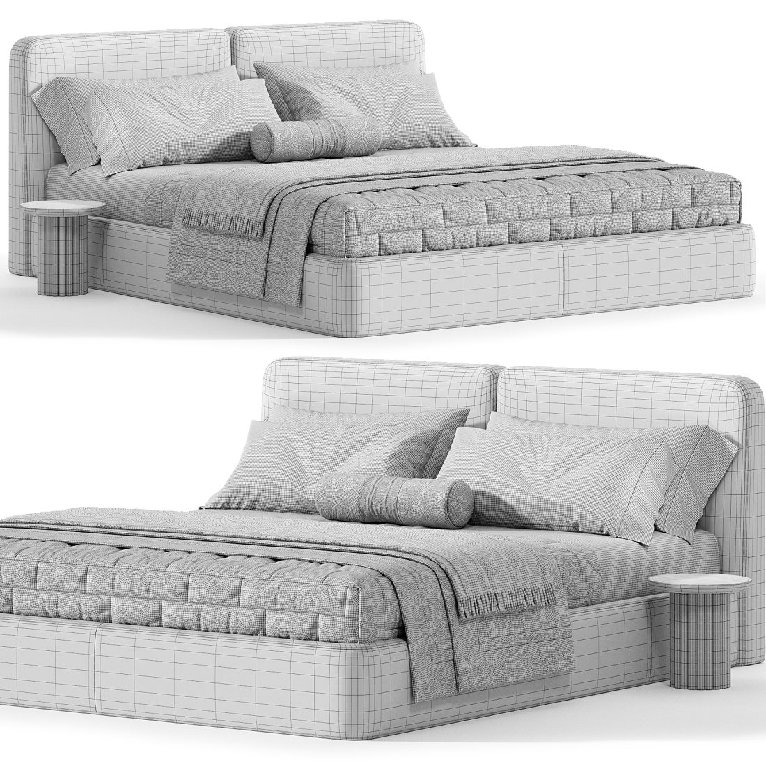 Imole Bed By One Home - 3D Model for Corona