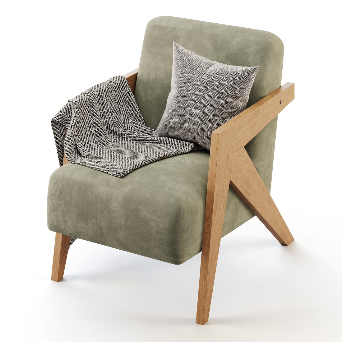 Contemporary Accent Chair - 3D Model for Corona