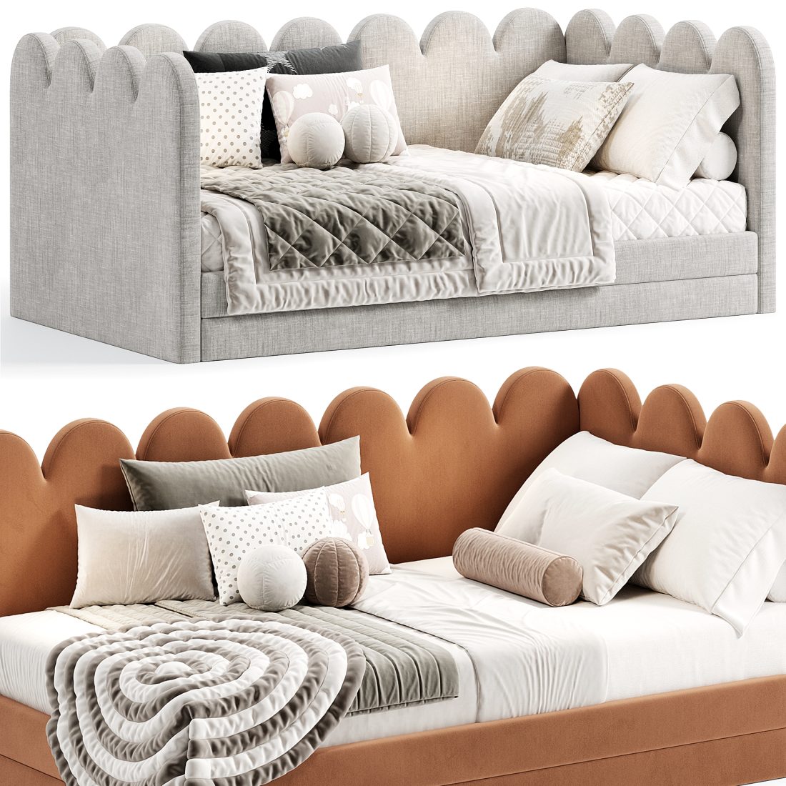 Tabbi 90 Bed By Divan - 3D Model for Corona