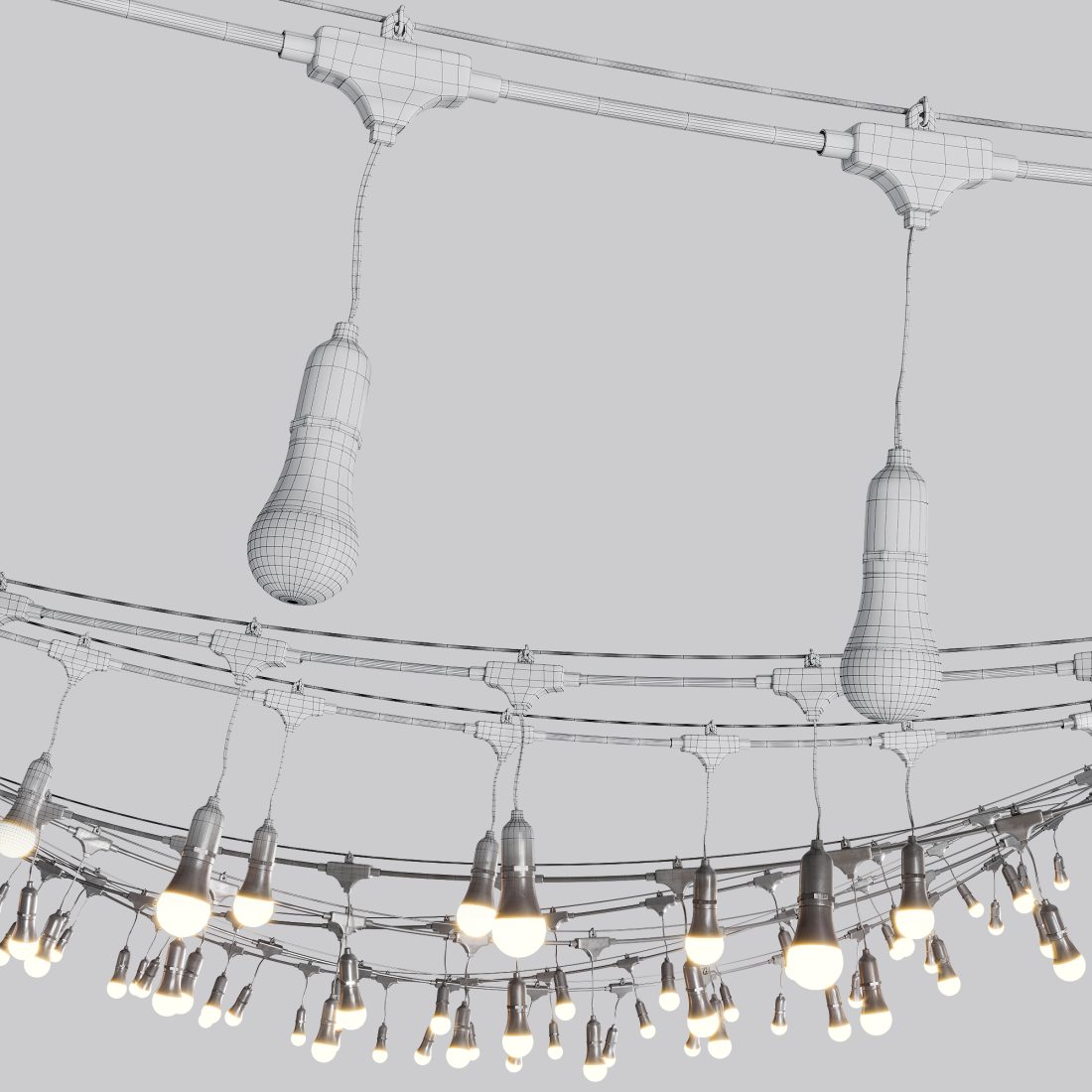 Editable Garland Retro 03 3D Model for VRay, Corona | CGMood