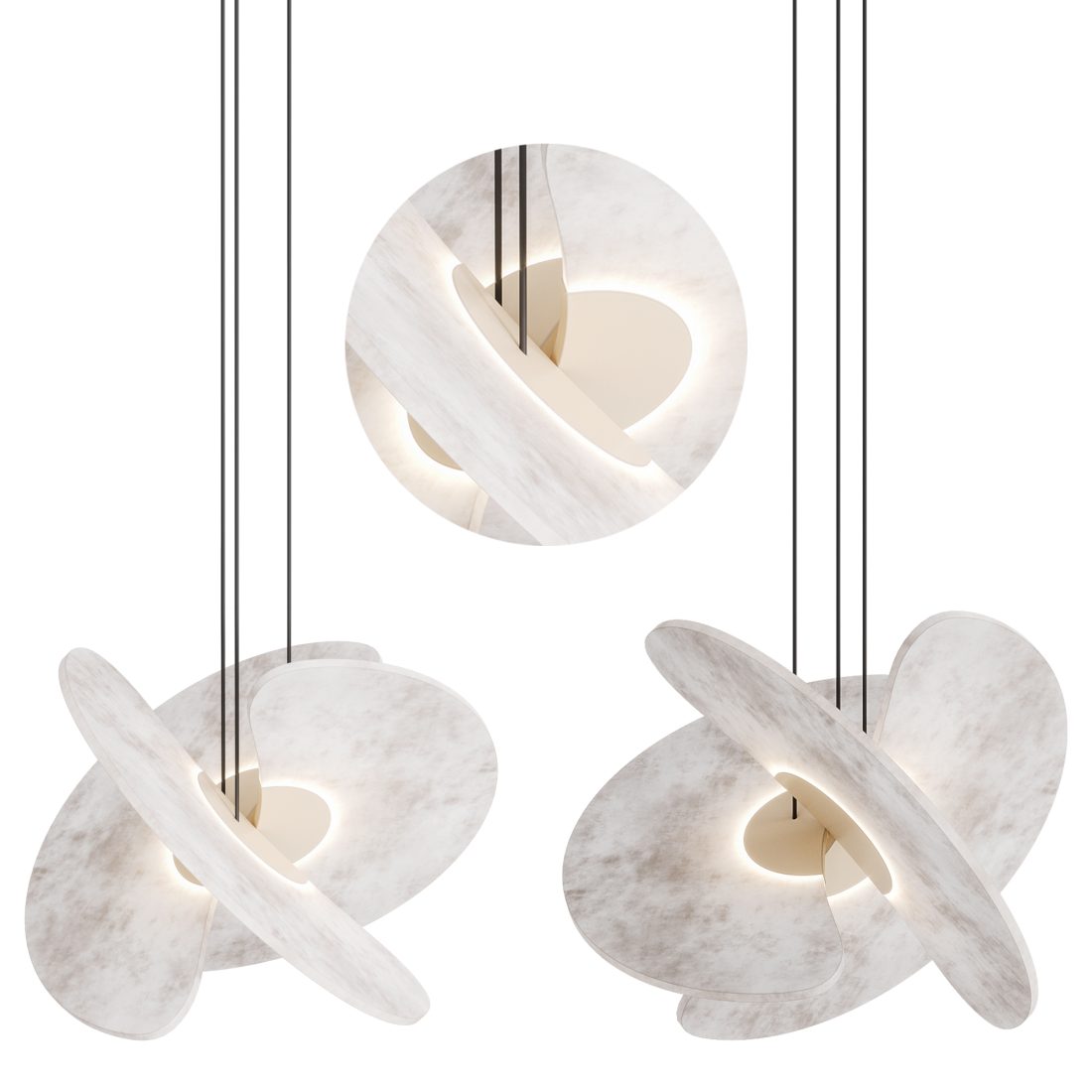 Chandelier Luceplan Levante By Marco Spatti 3D Model for VRay, Corona ...