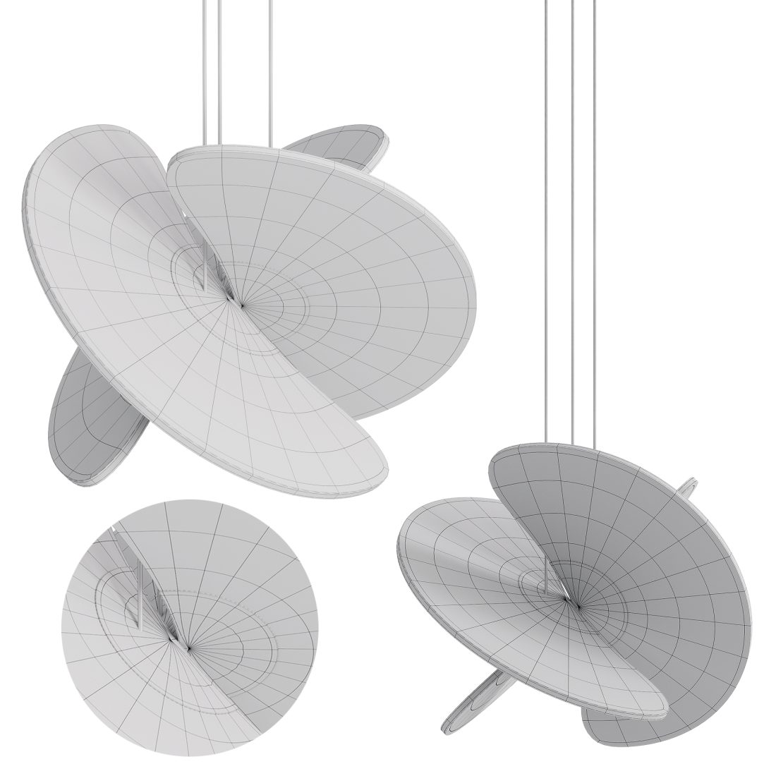 Chandelier Luceplan Levante By Marco Spatti 3D Model for VRay, Corona ...