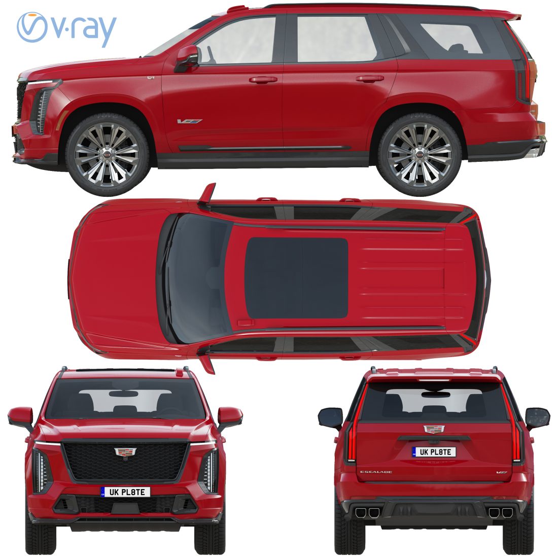 Cadillac Escalade V 2025 - 3D Model for VRay