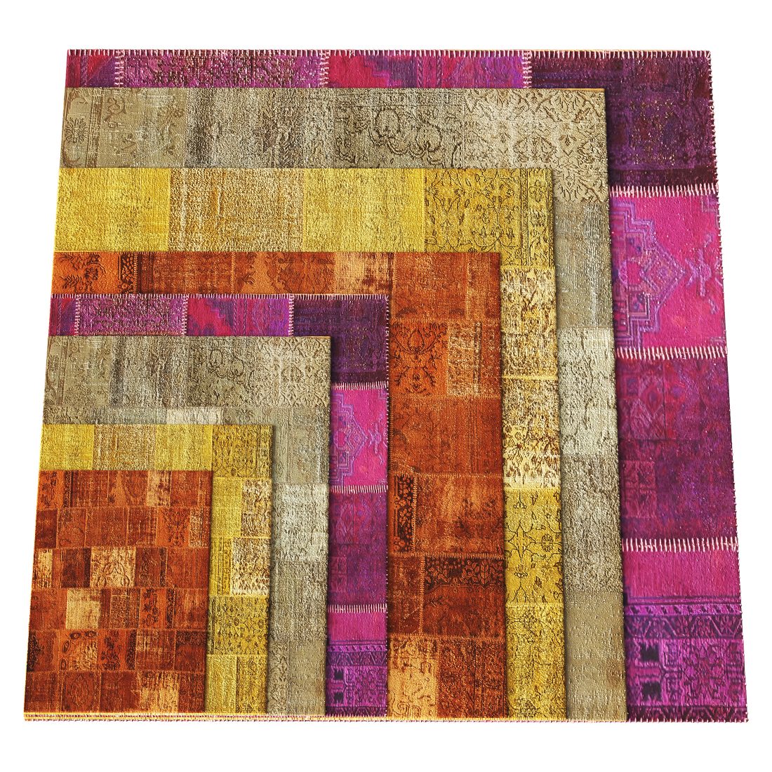 Turkish Patchwork Rugs - 3D Model for VRay, Corona