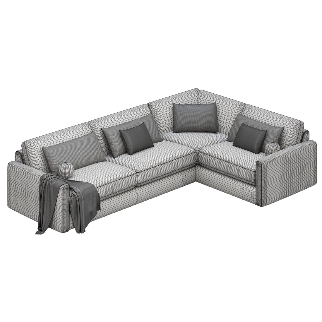 Kipton Two-piece Sectional By Arhaus - 3D Model for Corona