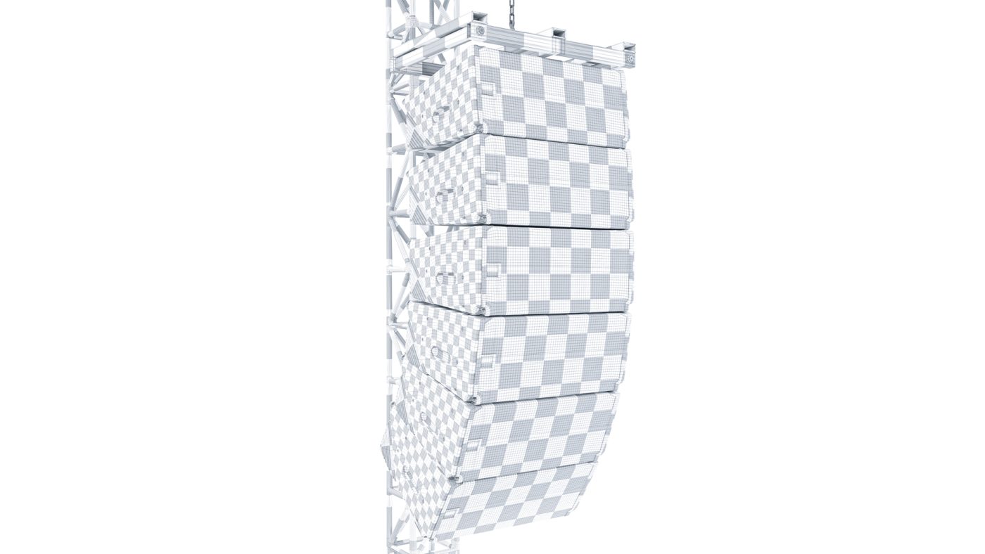 Jbl Line Array Loudspeaker System - 3D Model for VRay, Corona
