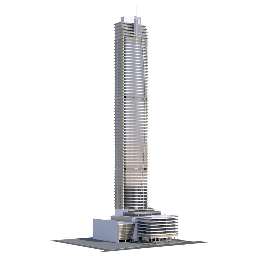 Generic High Rise Building For Exterior City Scene 3D Model for VRay ...