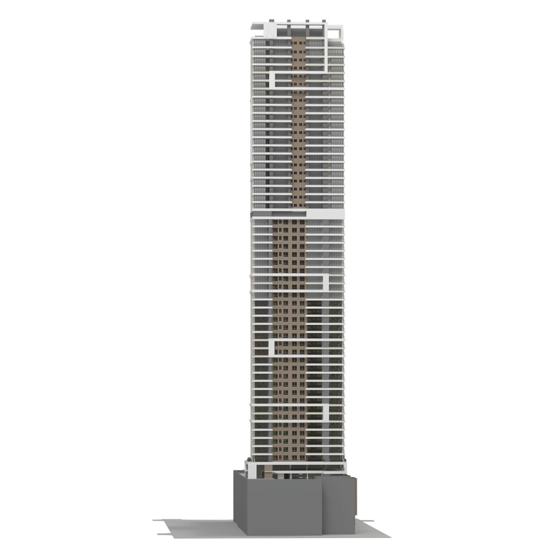 Generic High Rise Building For Exterior Scene - 3D Model for VRay, Corona
