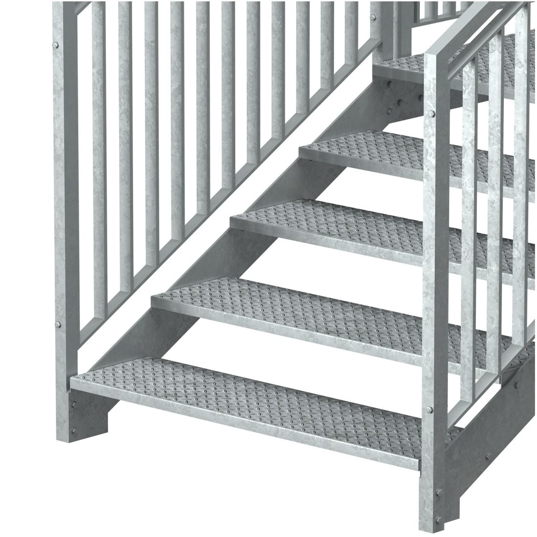 Section Of Metal Stairs 04 3D Model for VRay, Corona | CGMood