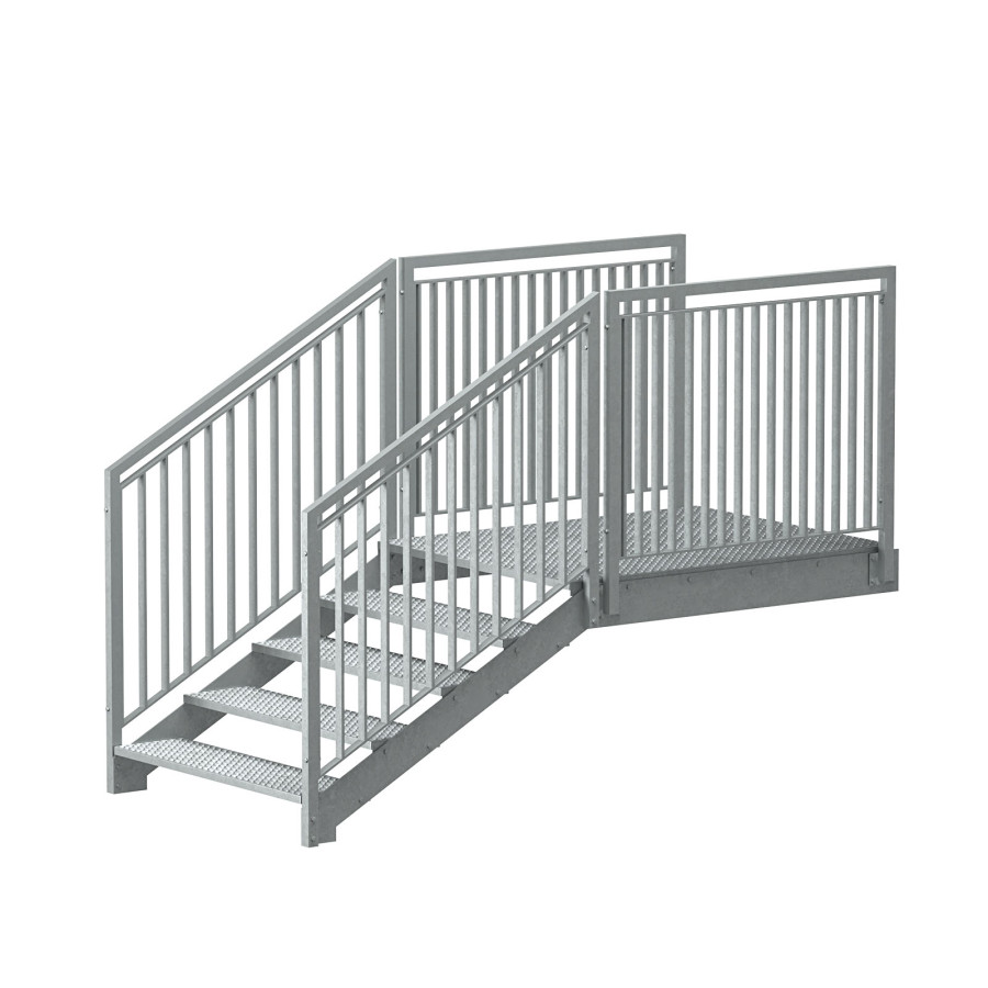 Section Of Metal Stairs 04 3D Model for VRay, Corona | CGMood