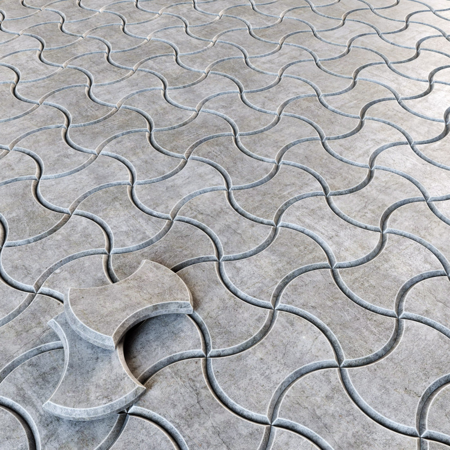 Paving Decor N31 3D Model for FStorm, VRay | CGMood