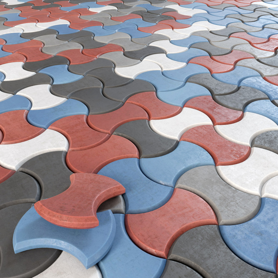 Paving Decor N32 3D Model for FStorm, VRay | CGMood
