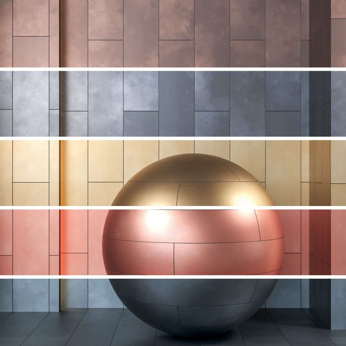 Pbr Metal Wall Panel Materials 4k Seamless-15 In 1 Texture / PBR ...