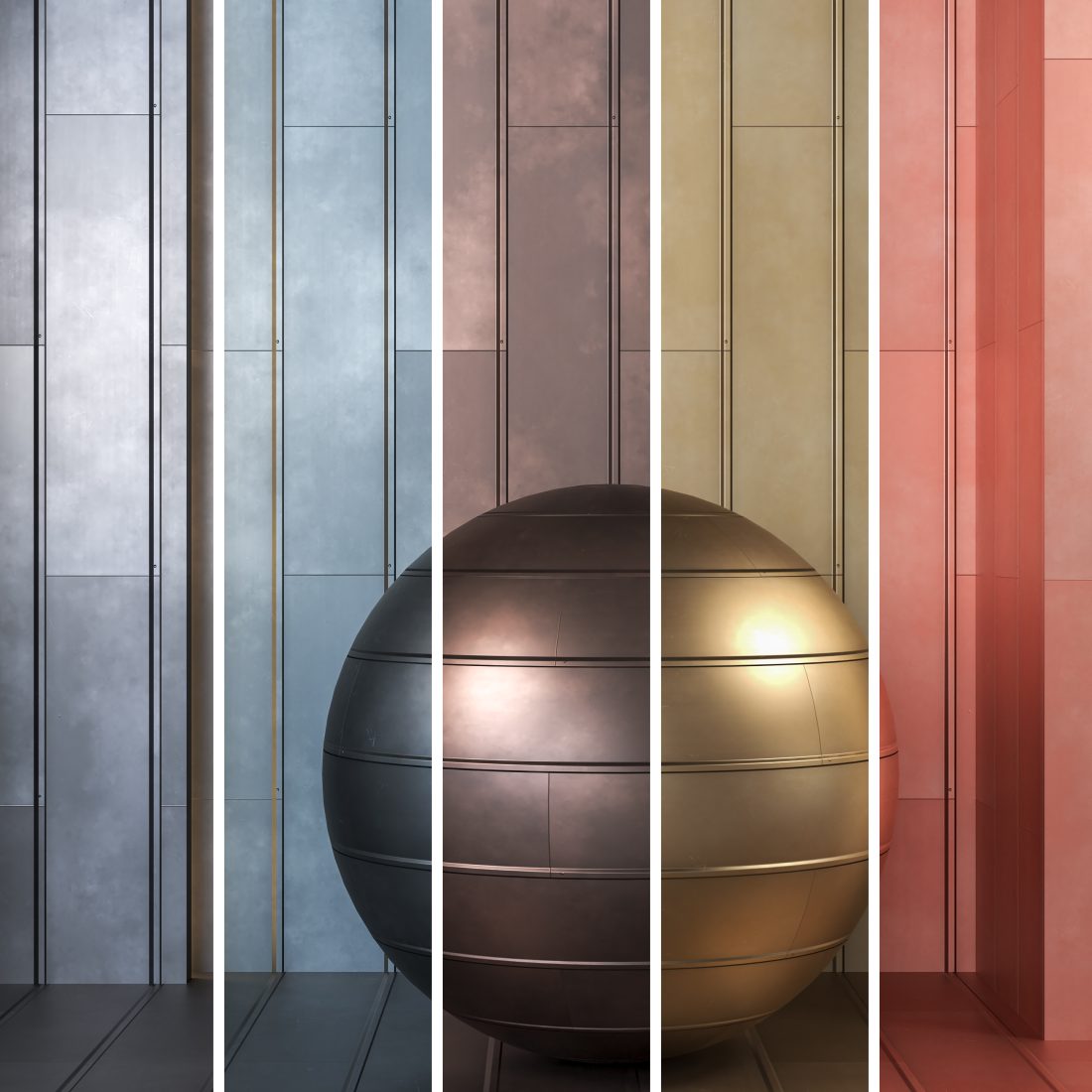 Pbr Metal Wall Panel Materials 4k Seamless-15 In 1 Texture / PBR ...