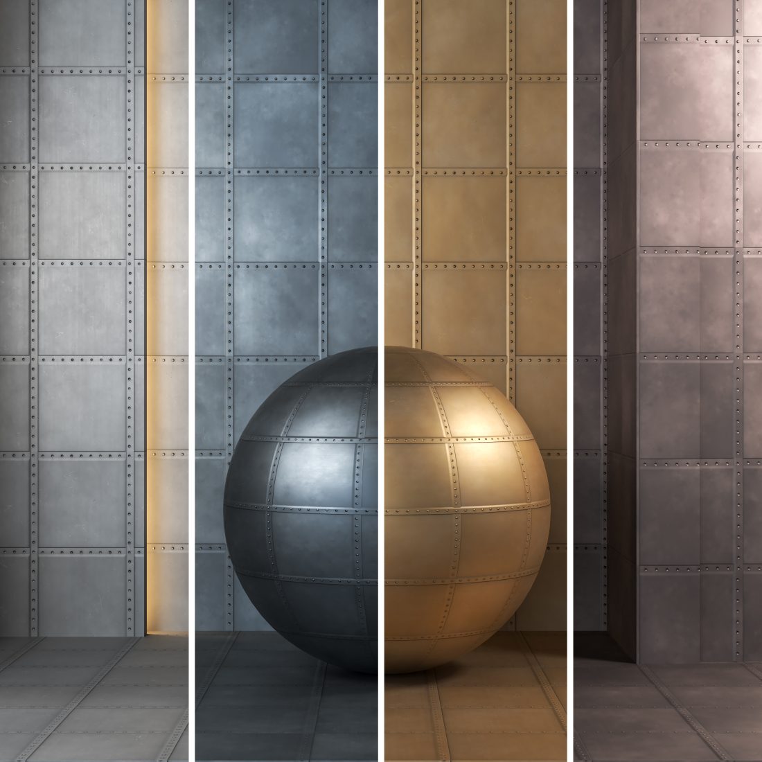 12 In 1 Steel Metal Plate Textures & Materials 4k Texture / PBR ...