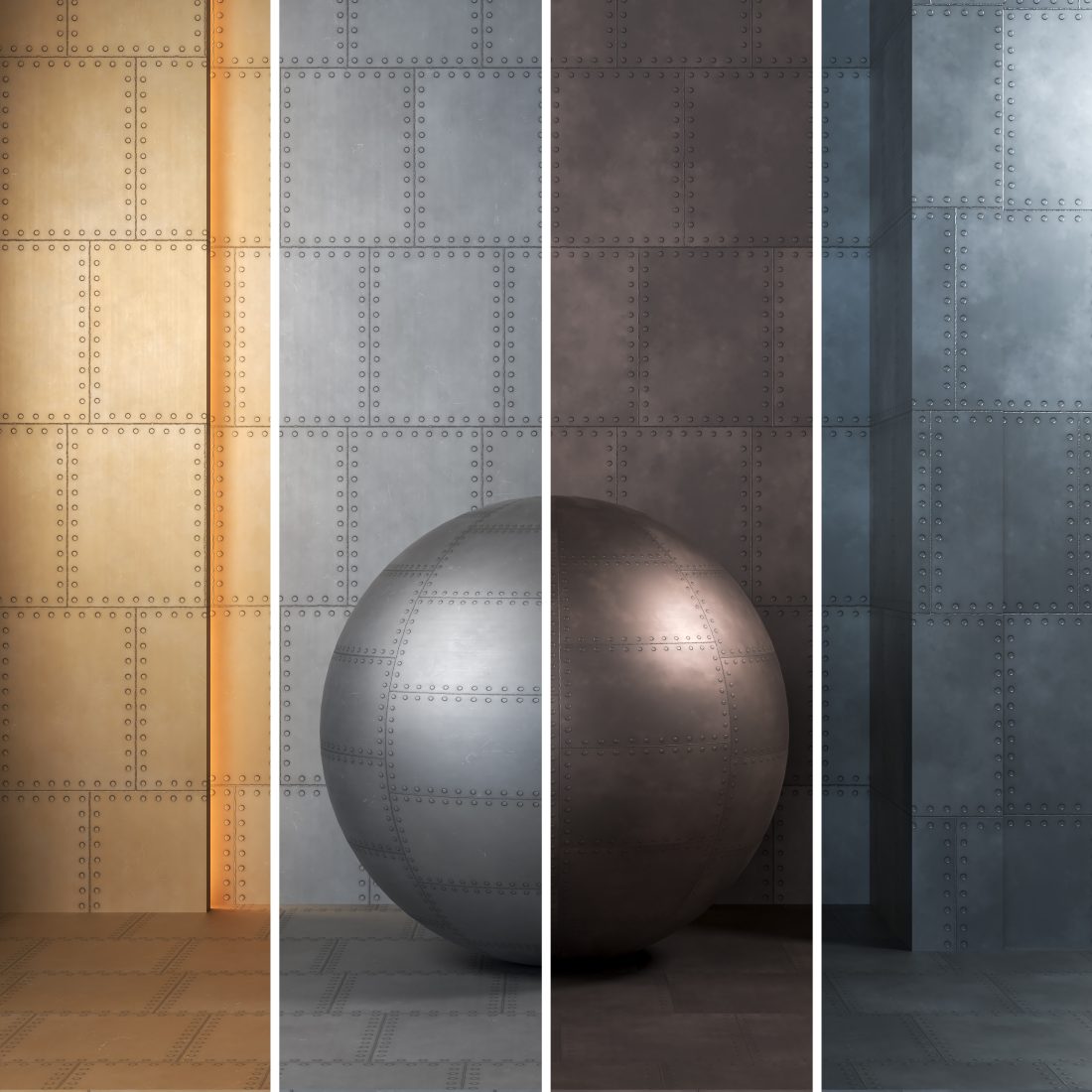 12 In 1 Steel Metal Plate Textures & Materials 4k Texture / PBR ...