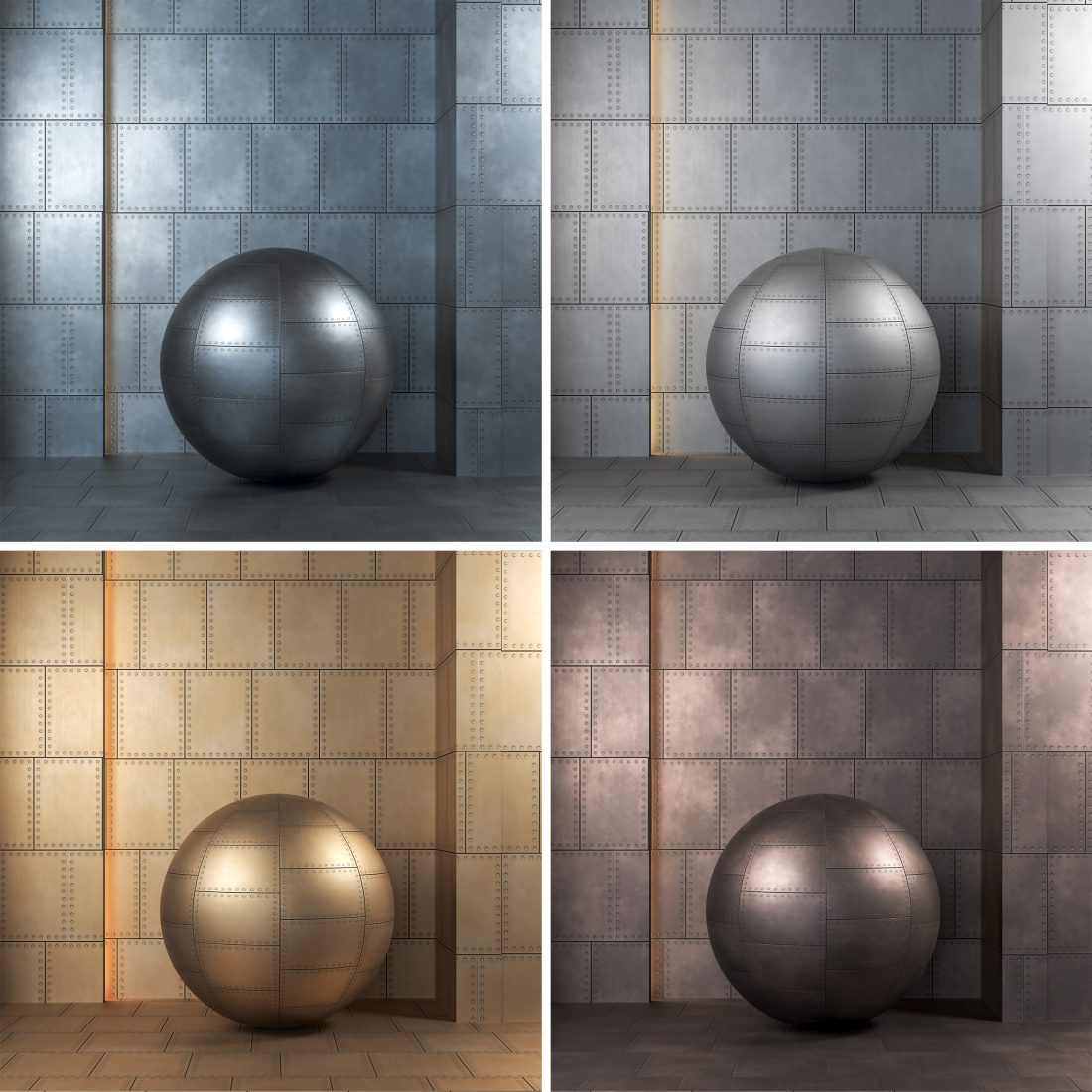 12 In 1 Steel Metal Plate Textures & Materials 4k Texture / PBR ...