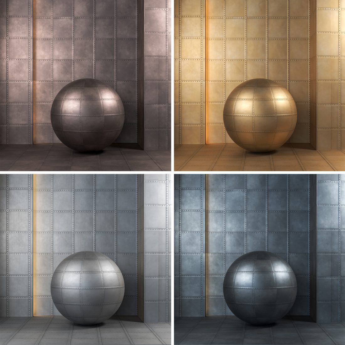 12 In 1 Steel Metal Plate Textures & Materials 4k Texture / PBR ...