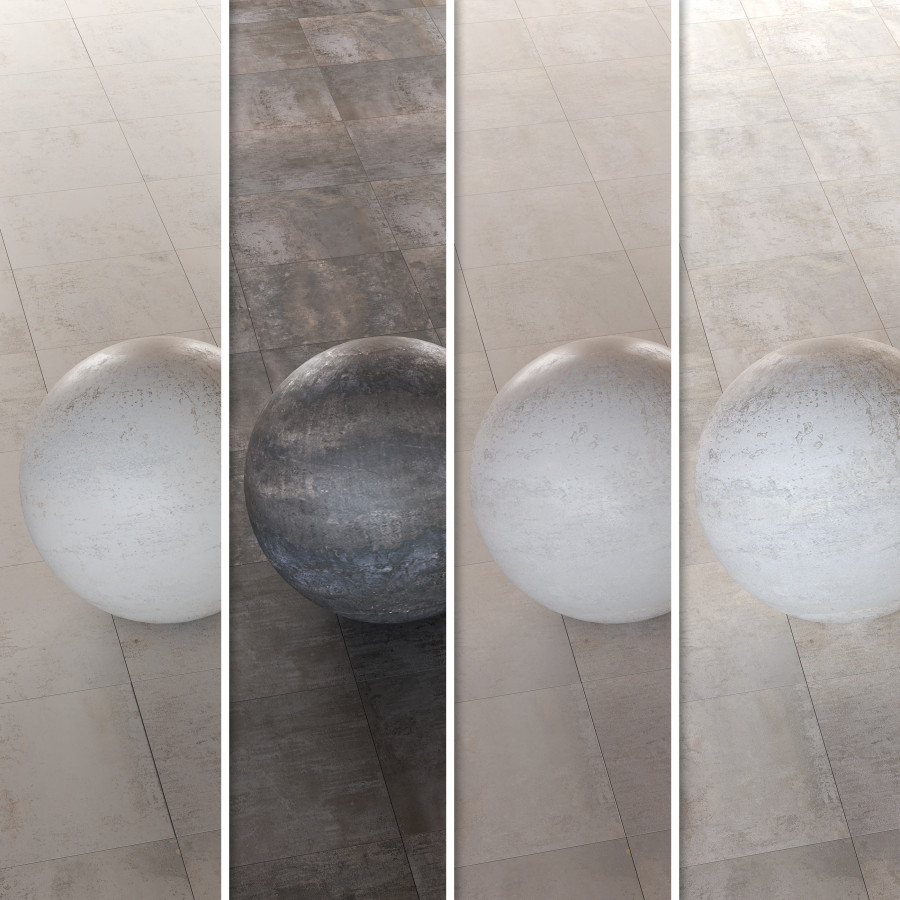 Porcelanosa Ferroker Metal Effect Tile Pack-9 In 1 Material for VRay ...
