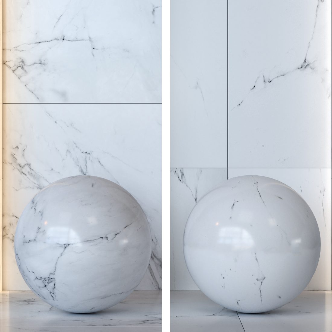 Porcelanosa Carrara Marble Tile Textures -6 In 1 Material for VRay ...
