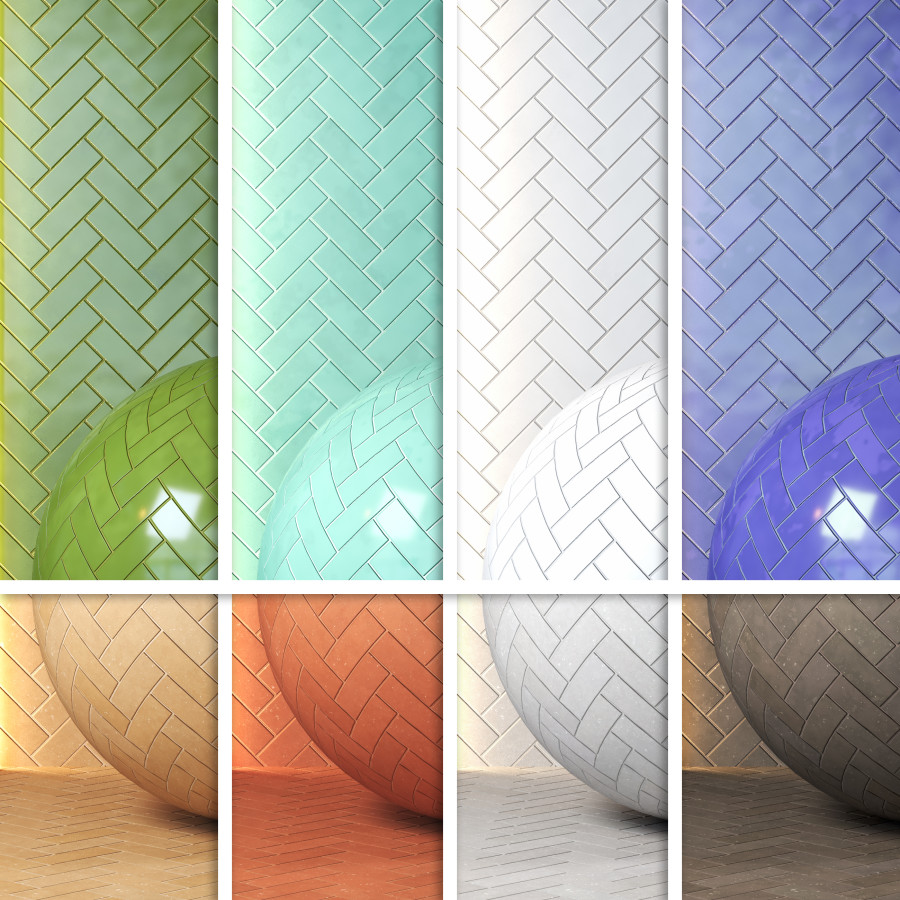 Equipe Ceramicas Fango Herringbone Textures - 4k - 3D Model for VRay ...