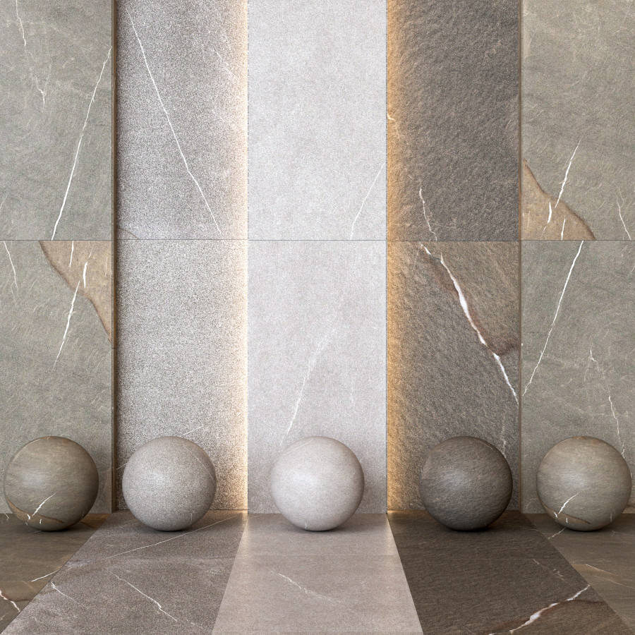 Florim Coretech Stone-effect Porcelain - 15 In 1 - 3D Model for VRay ...