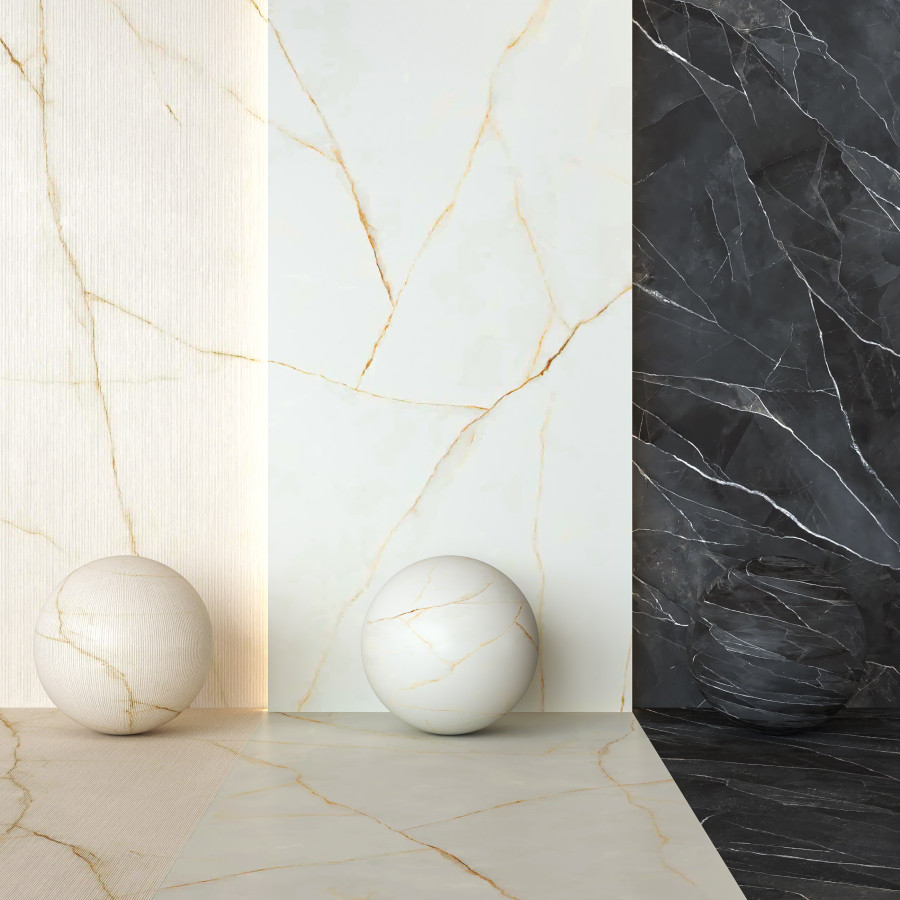 Laminam Diamond Cristallo Gold & Calacatta Black - 3D Model for VRay ...