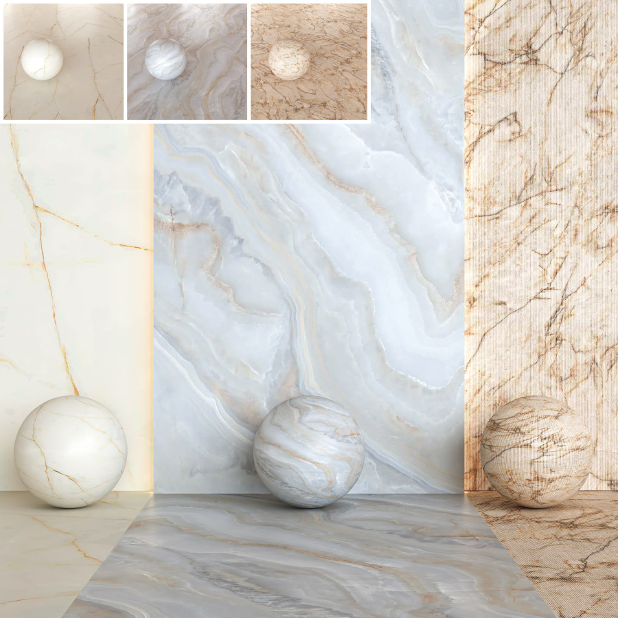 Laminam Diamond Onice & Cristallo Porcelain Slabs Material for VRay ...