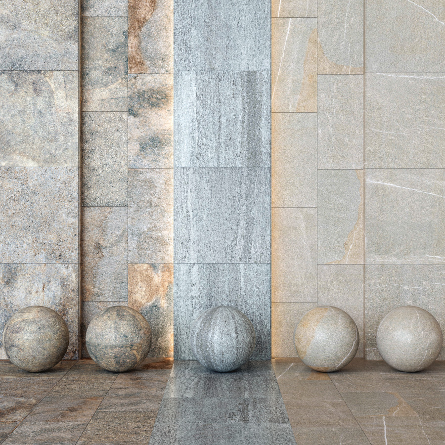 Keope Percorsi Smart Stone-Effect Tile (Set Of 18) - 3D Model for VRay ...