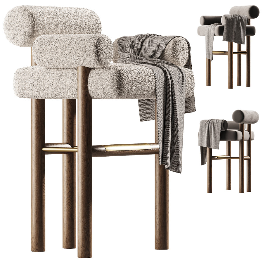 Conley Bar Chair - 3D Model for Corona