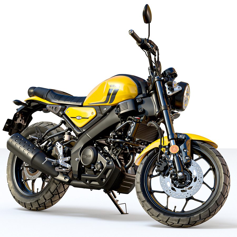 Yamaha Xsr-125 - 3D Model for VRay, Corona