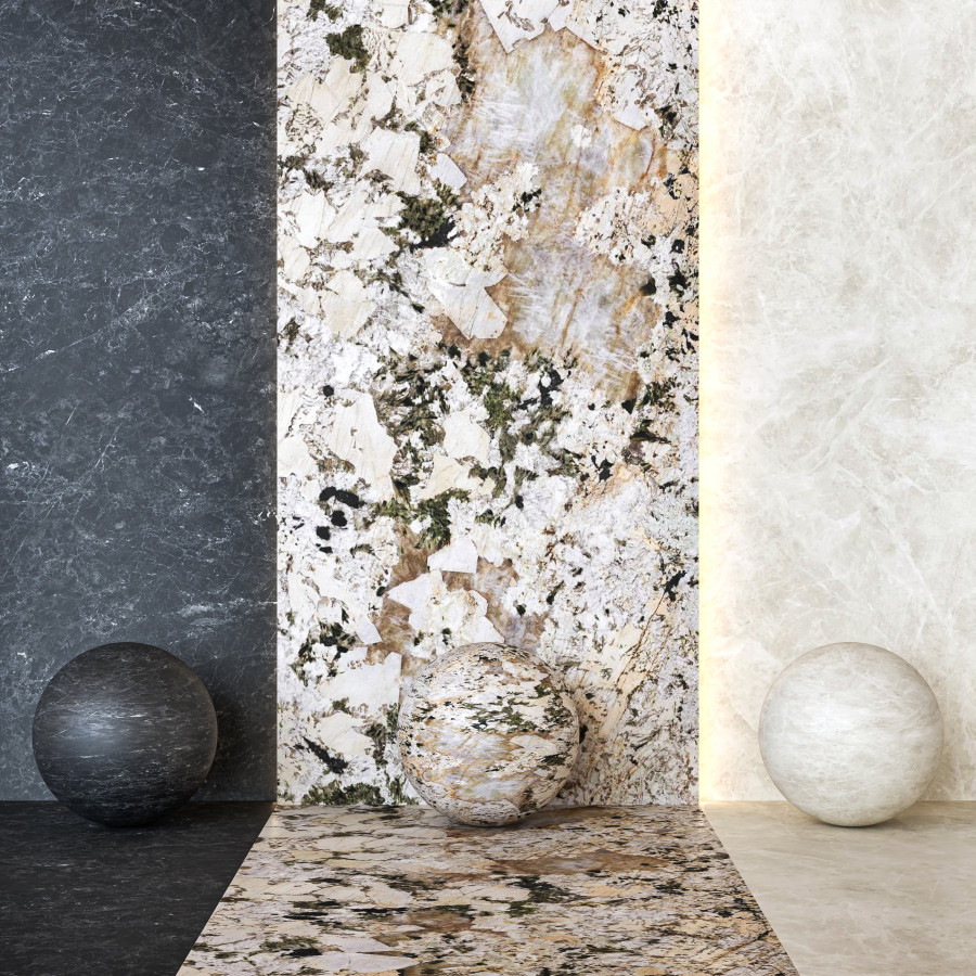 Porcelanosa Xtone Slabs - Alpinus, Ars (set Of 3) - 3D Model for VRay ...
