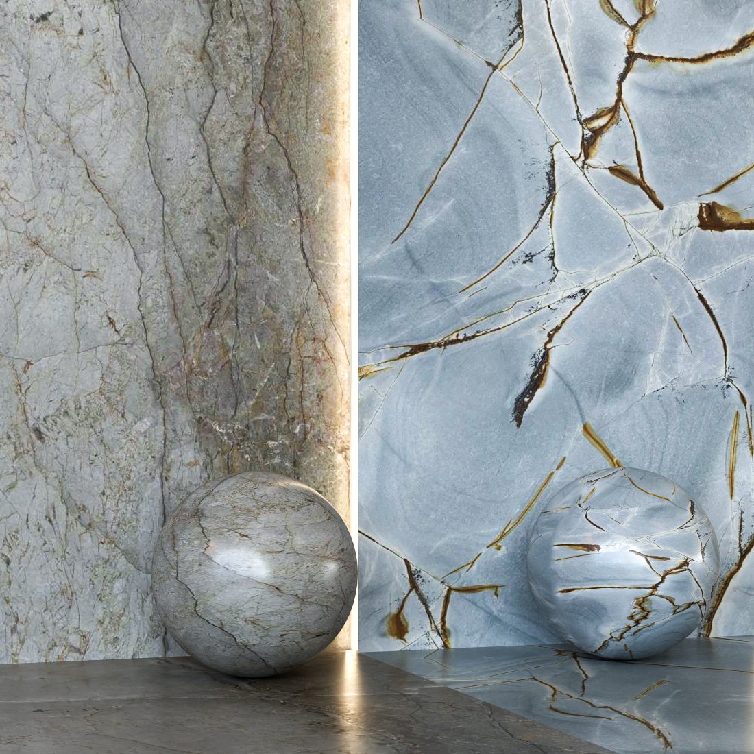 Porcelanosa Xtone Marble & Stone Slabs - Set Of 3 Material for VRay ...