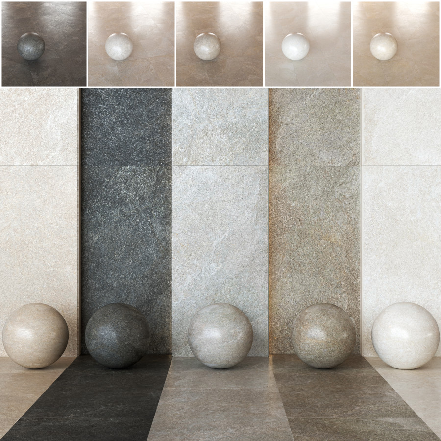Keope Arke Stone-Effect Tile (Set Of 20) Material for VRay, Corona | CGMood