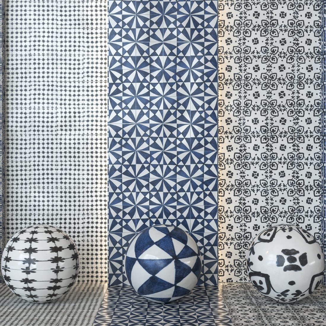 Marazzi Memoria Tappeto Decor Tiles (Set Of 13) Material for VRay ...