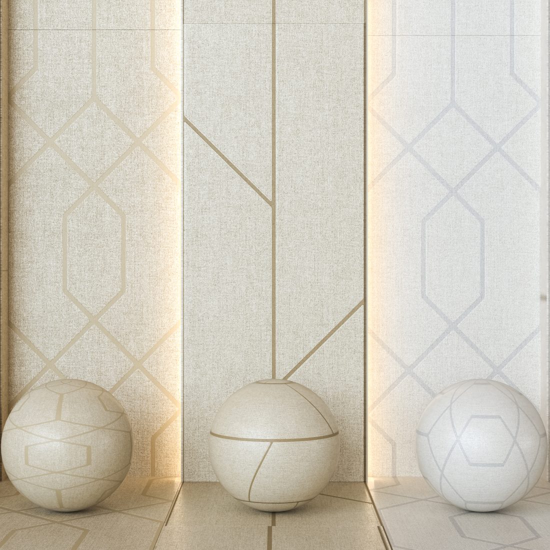 Porcelanosa Tailor Ceramic Wall Tile - 6 In 1 - 3D Model for VRay, Corona