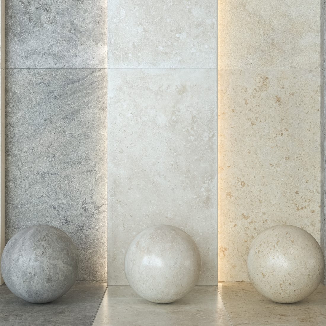 Marazzi Uniche High-Res Limestone- (Set Of 21) - 3D Model for VRay, Corona